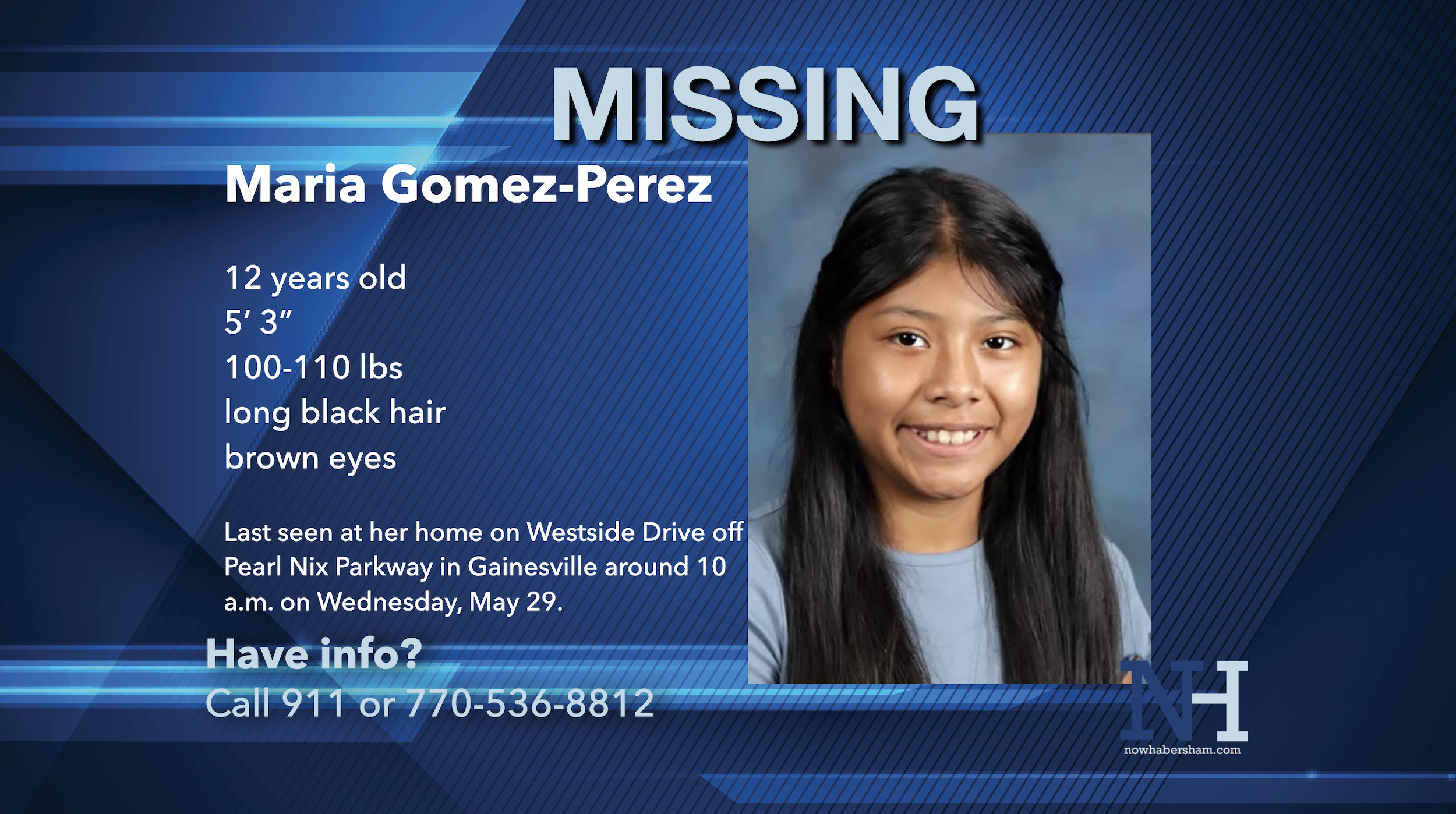 Search continues for missing Gainesville girl, Maria Gomez-Perez - Now ...