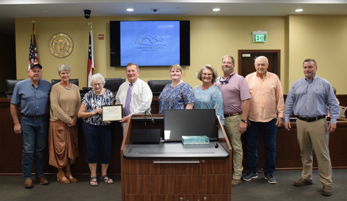 Helen Barrett recognized by Habersham County commissioners - Now Georgia