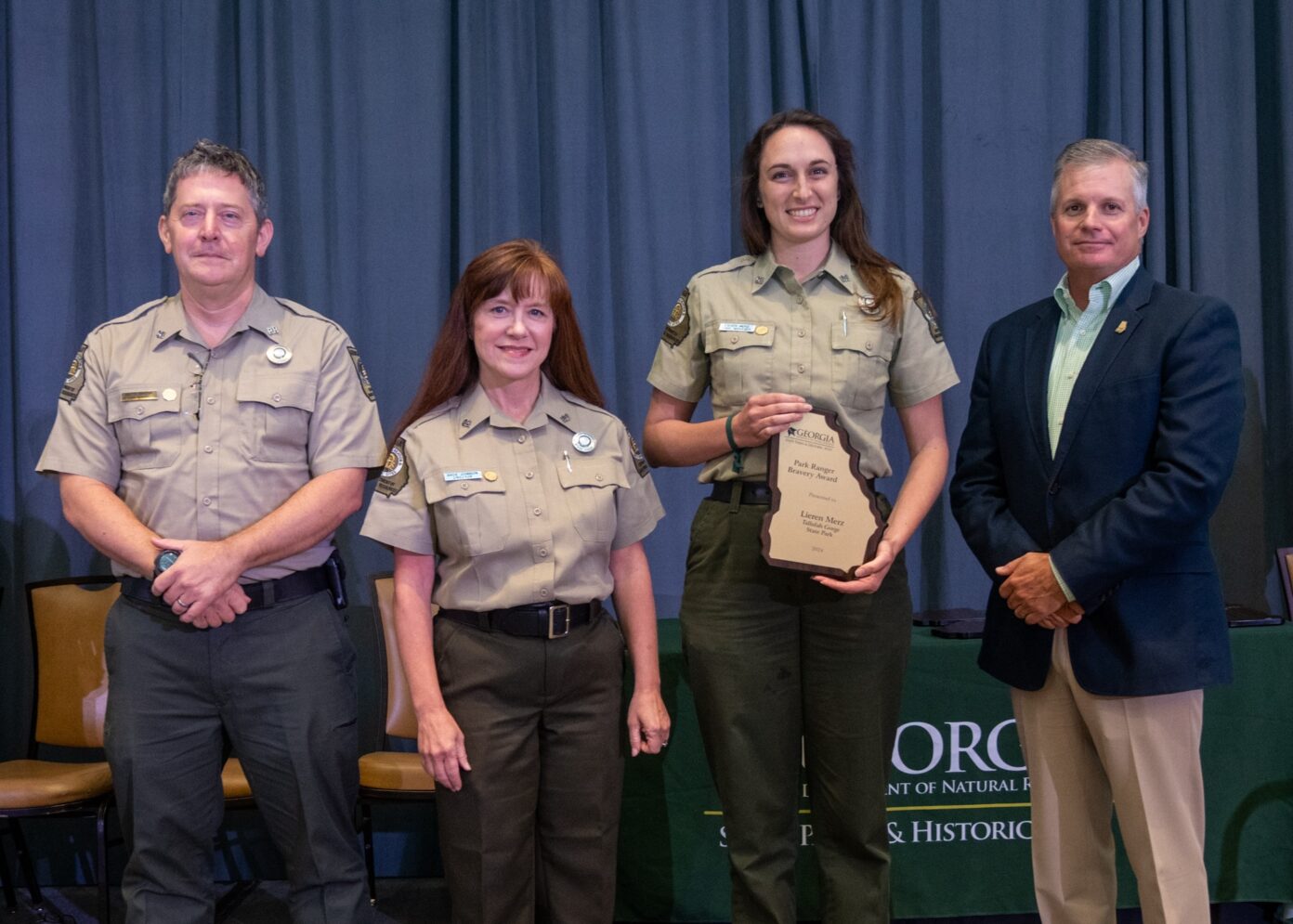 Tallulah Gorge Park Manager Lieren Merz receives bravery award for ...