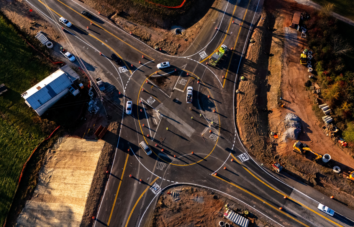GA 105/115 roundabout in operation - Now Georgia