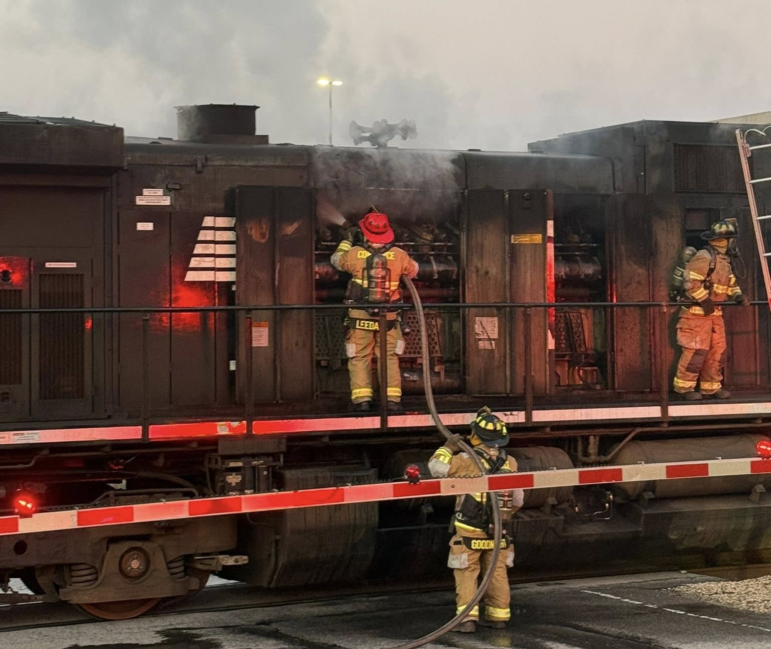 Train catches fire in Commerce, shuts down SK Boulevard - Now Georgia