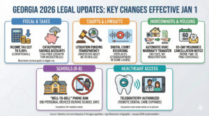 New Georgia laws for 2026 affect taxes, schools and housing - Now Georgia
