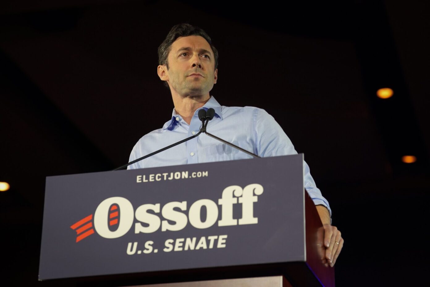 Ossoff tells supporters ‘we will overcome this together’ as he blasts ...
